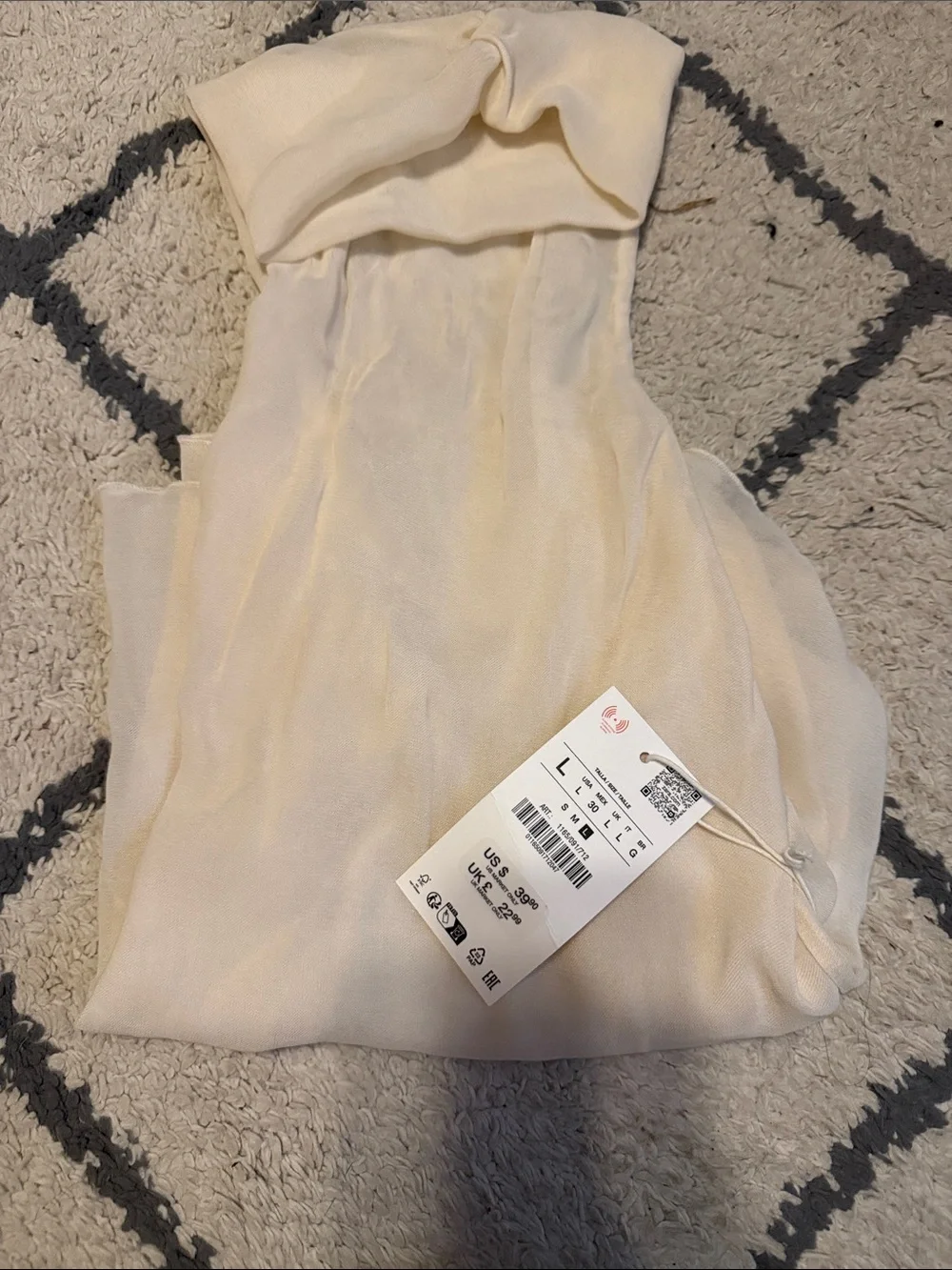 Zara | Tops | Zara Ecru Flowy Halter Top | Poshmark